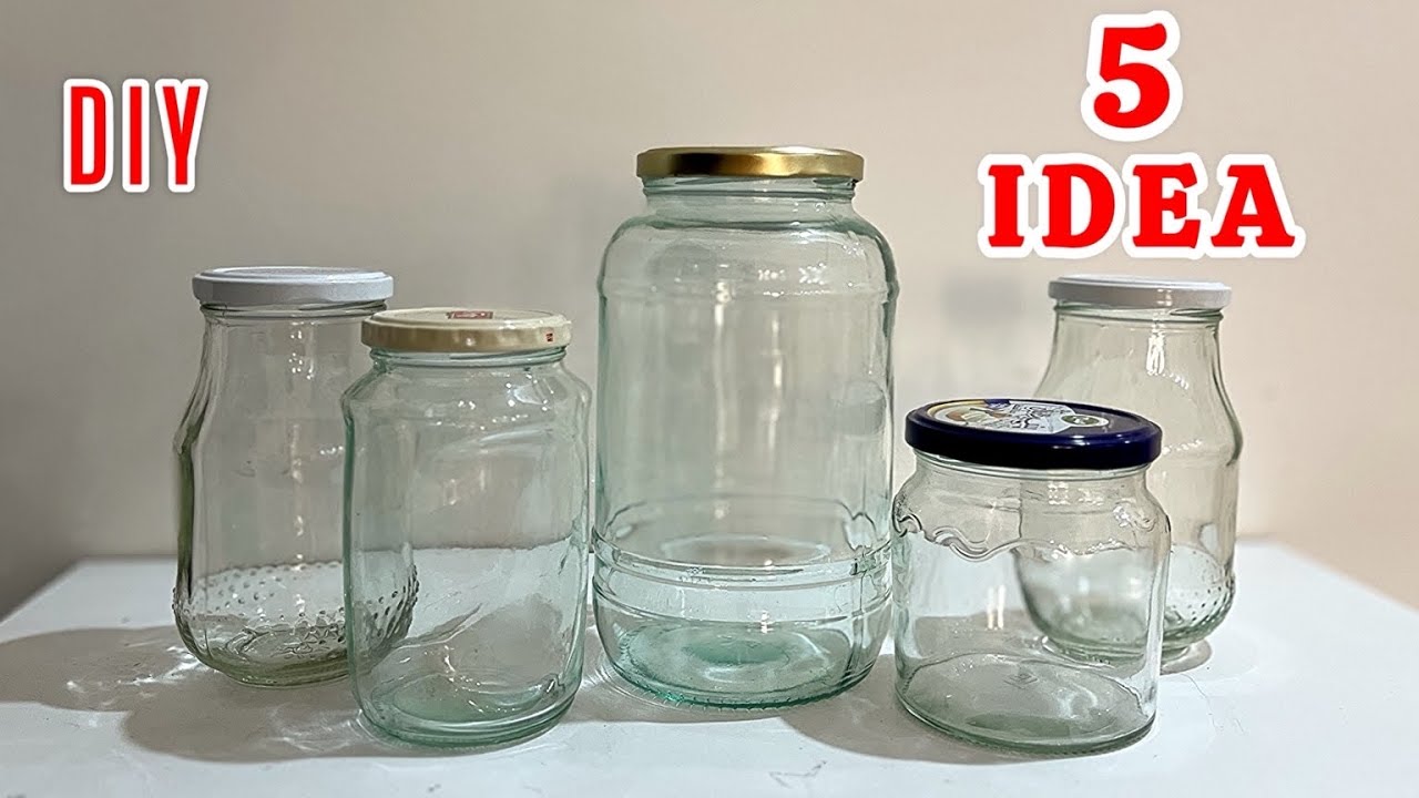 How to Reuse Empty Glass Jars in Creative Ways..☄️ - YouTube