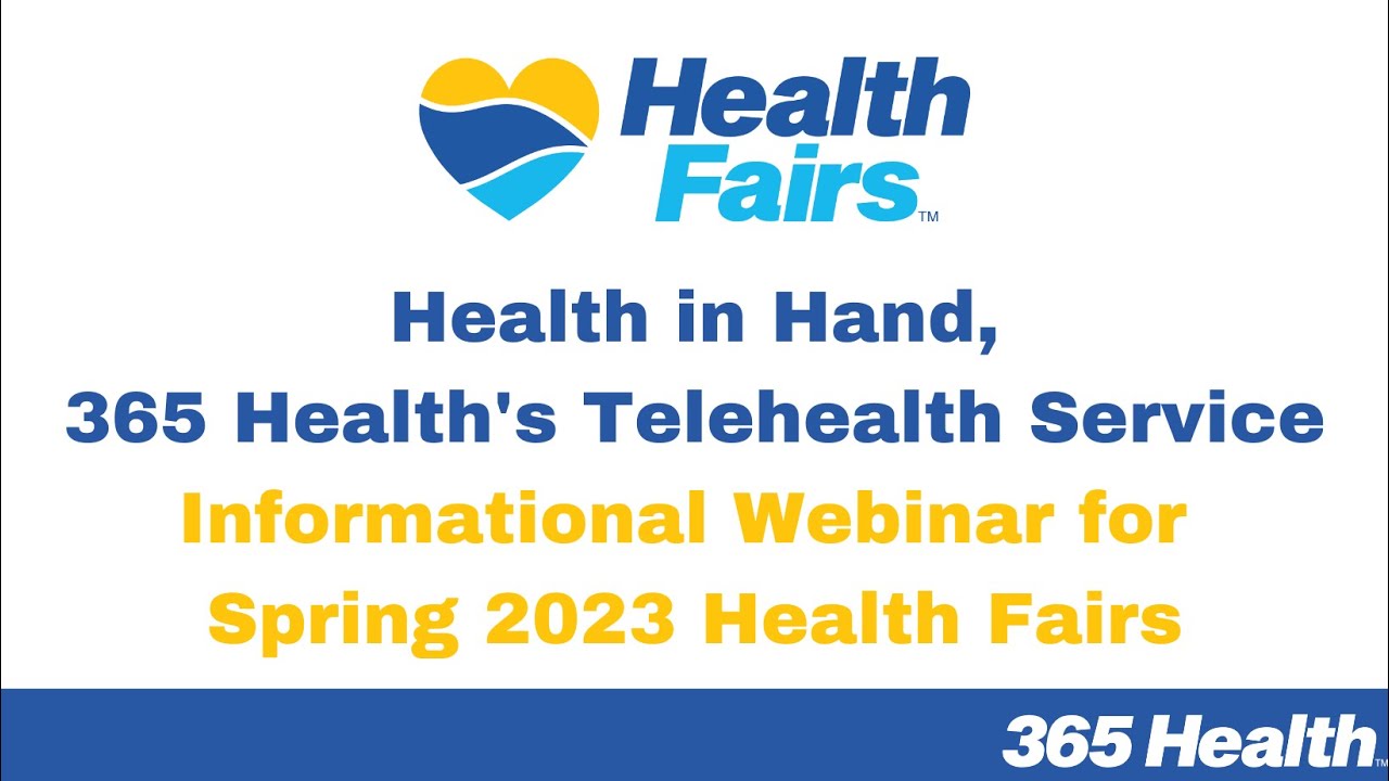 Health in Hand - Informational Webinar for 365 Health's Spring Health ...