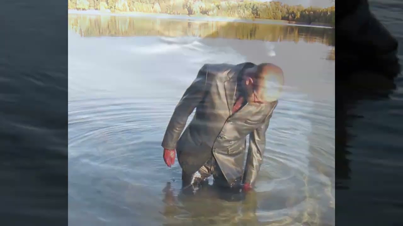 Muddy and wet leather business suit - YouTube
