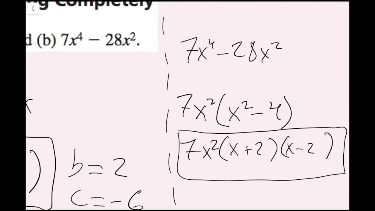 Factoring Polynomials Completely (7.8 - Big Ideas Math - Algebra 1 ...