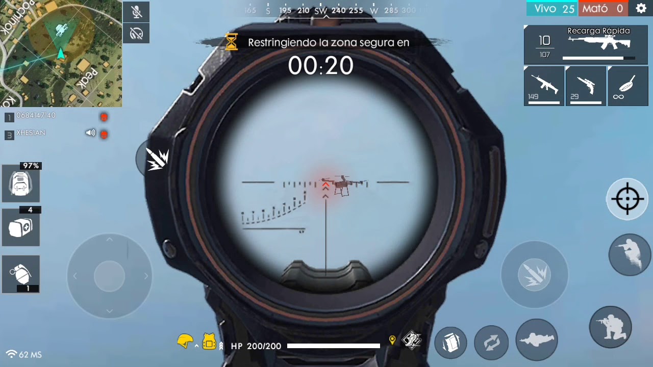 Probando la nueva arma M500 y mis compañeros me dejan solo contra squad ...