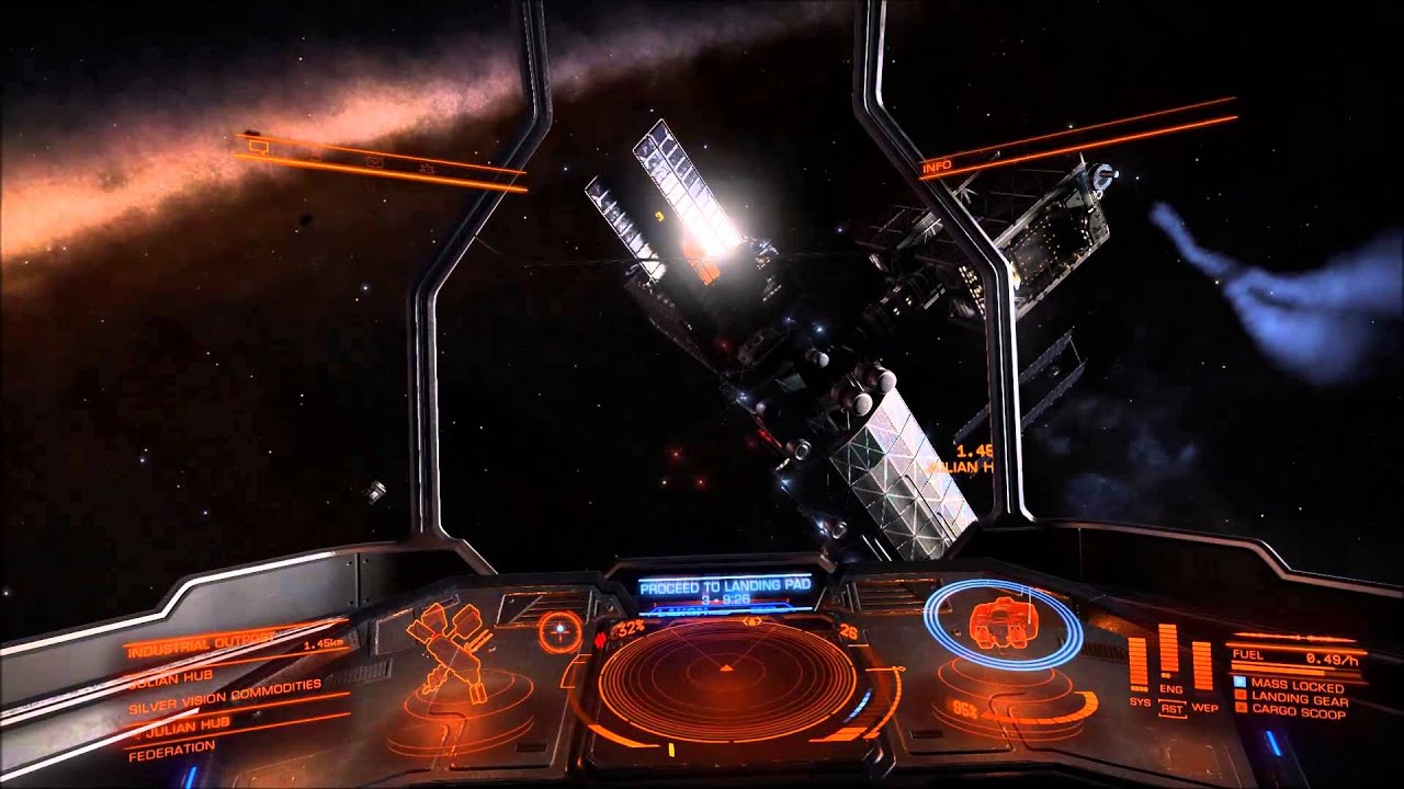 Elite: Dangerous 1.2 - Outpost approach near miss - YouTube