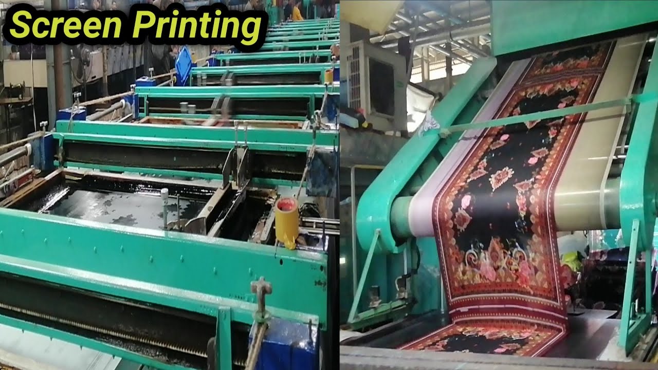 Screen Printing process/ Drying, Finishing/3 pcs printing - YouTube