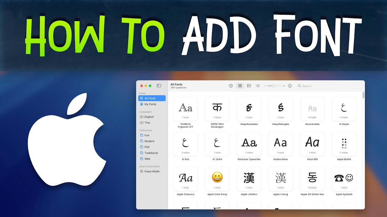 How To Add Fonts in New macOS 15 - YouTube