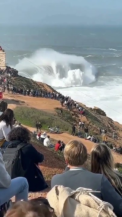 The size of the waves in Nazaré, Portugal, is among the largest in the ...