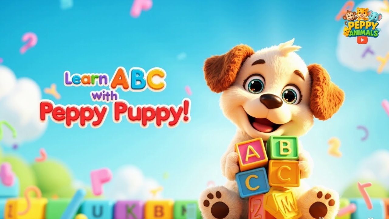 🎶 ABC Song with Peppy Puppy 🐶 | Fruit Alphabet Learning for Kids ...