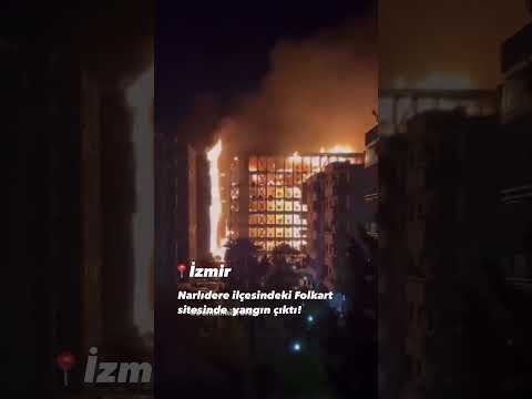 Son Dakika: İzmir’in Narlıdere ilçesindeki Folkart sitesinde  yangın çıktı!#izmir #izmirfolkart