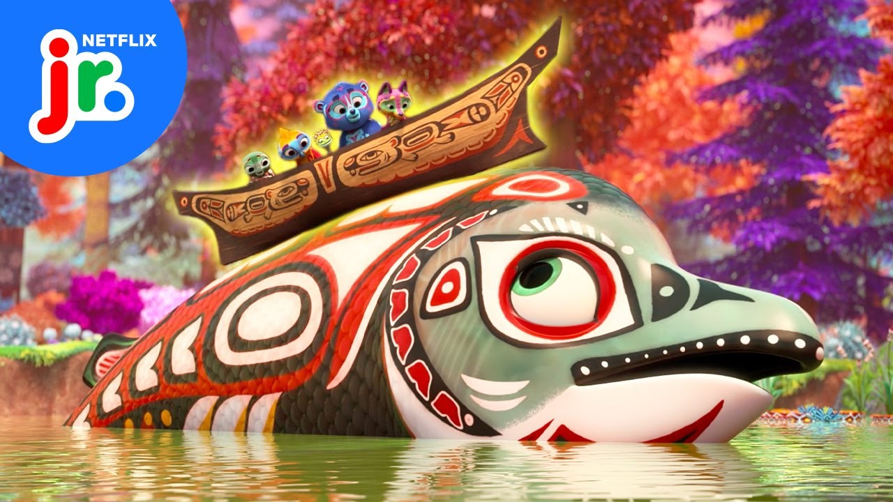 Swimming with Slammin' Salmon 🐟 🛶 Spirit Rangers | Netflix Jr - YouTube