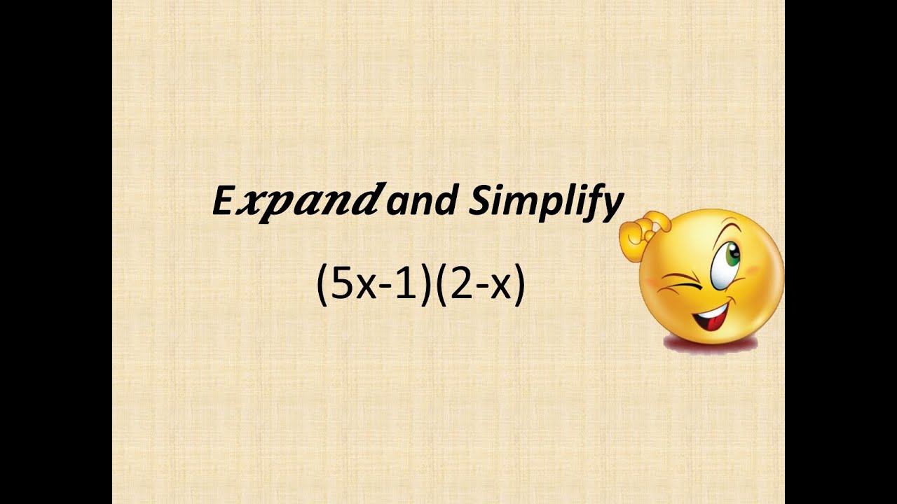 E And Simplify 5x 1 2 x YouTube