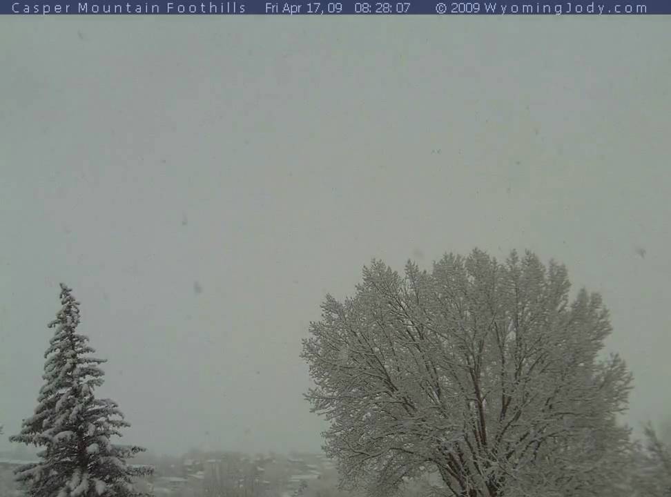 Casper, WY - Snow Storm - Heavy Wet Snow April, 17 09 - YouTube