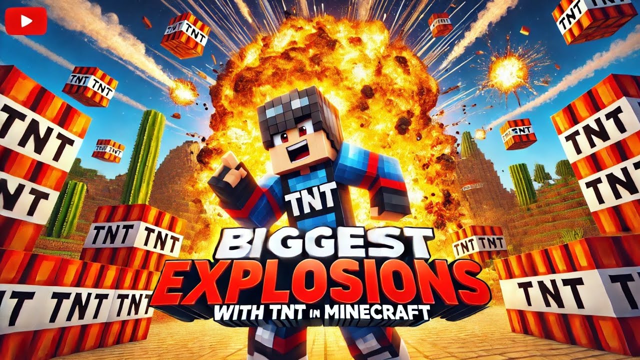 Big TNT explosions in Minecraft - YouTube