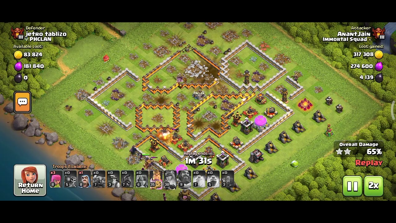 Peka with grand warden destroy complex TH 11 +39 #clashofclans #gaming ...