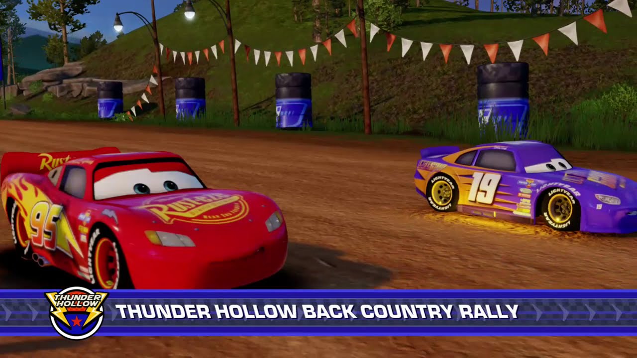 Racing as Bobby Swift on the thunder hollow back country rally track ...