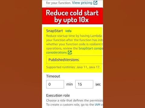 AWS Lambda SnapStart - upto 10x startup performance | Java - YouTube