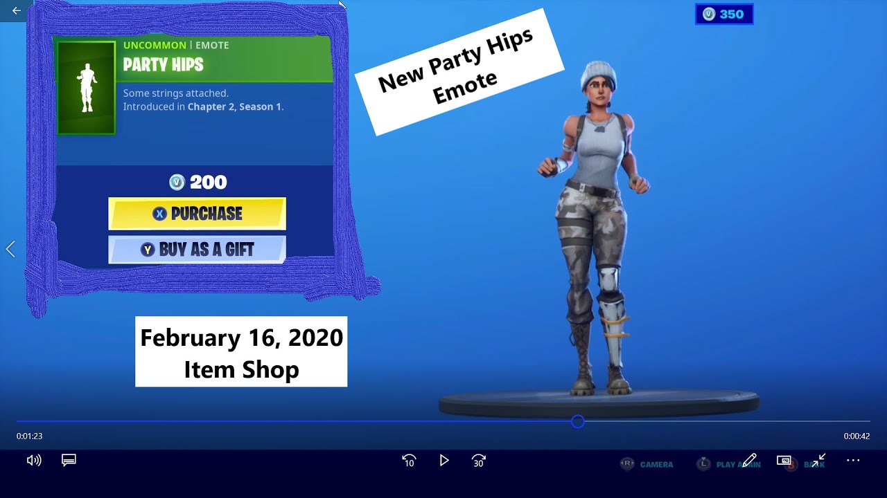 February 16, 2020 Fortnite Item Shop (New Party Hips Emote) - YouTube