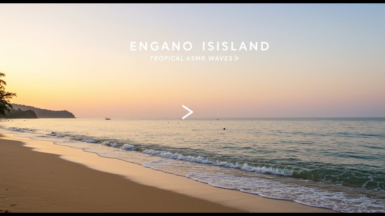 🌴 ASMR Tropical Beach | Calm Ocean Waves at Enggano Island Sunset 🌊 ...