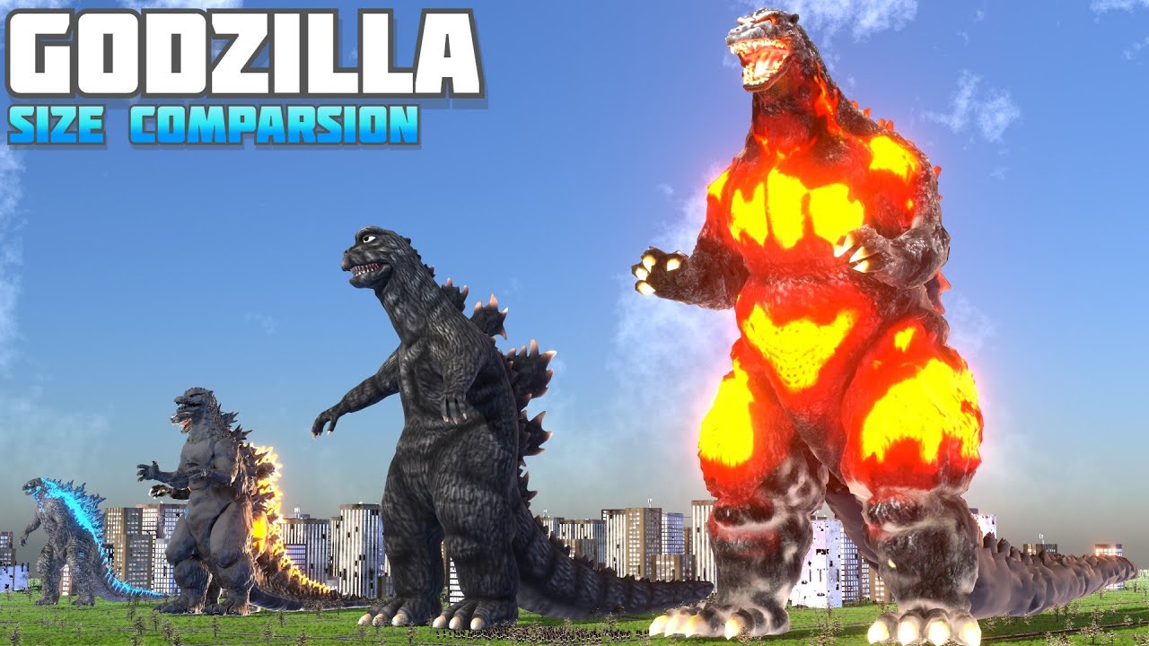 Godzilla Monster Size Comparison | godzilla earth | godzilla animation ...