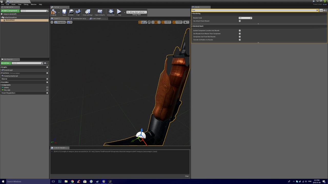 unreal engine, mesh disappearing problem - YouTube