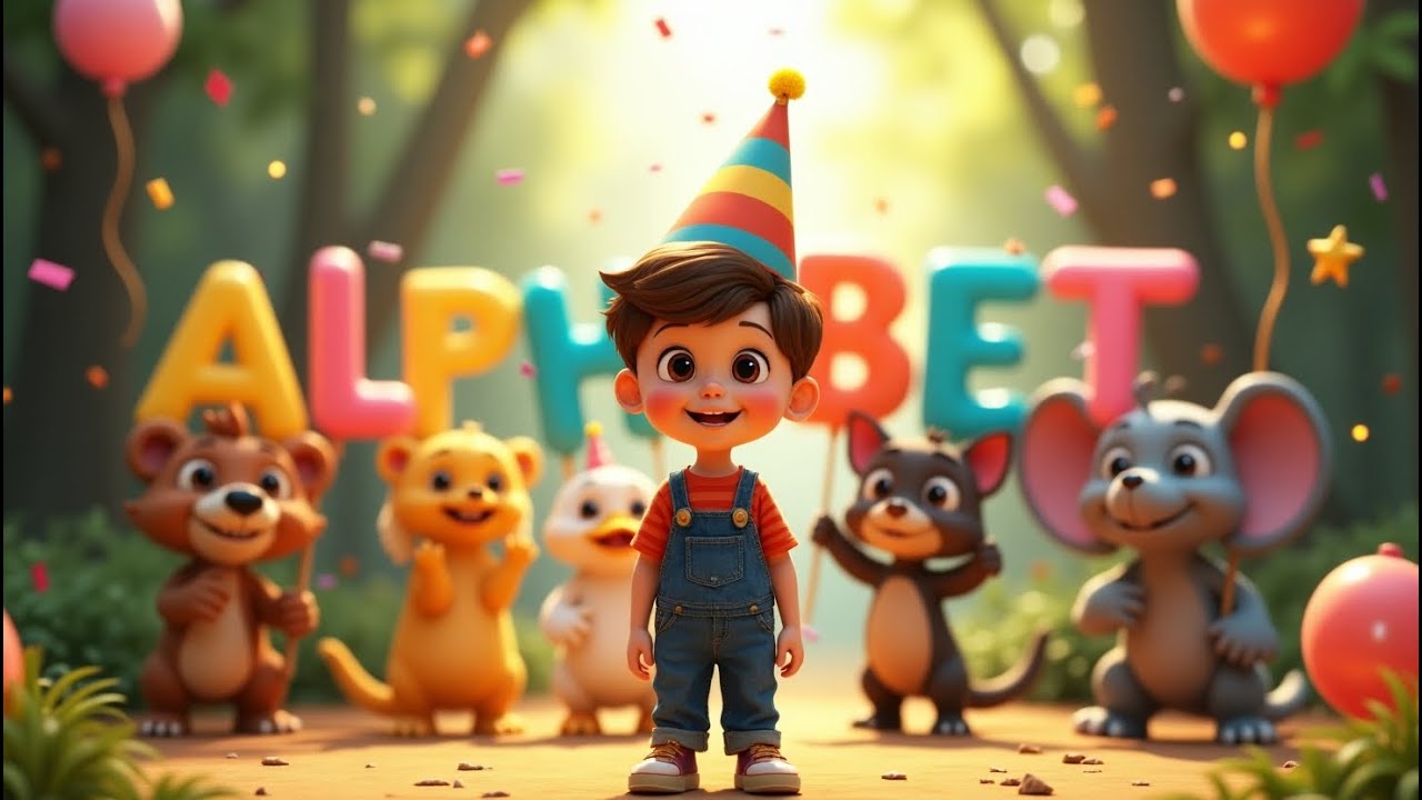 Alphabet Animal Party Song | ABCD Fun Animals for Kids | Learn Letters ...