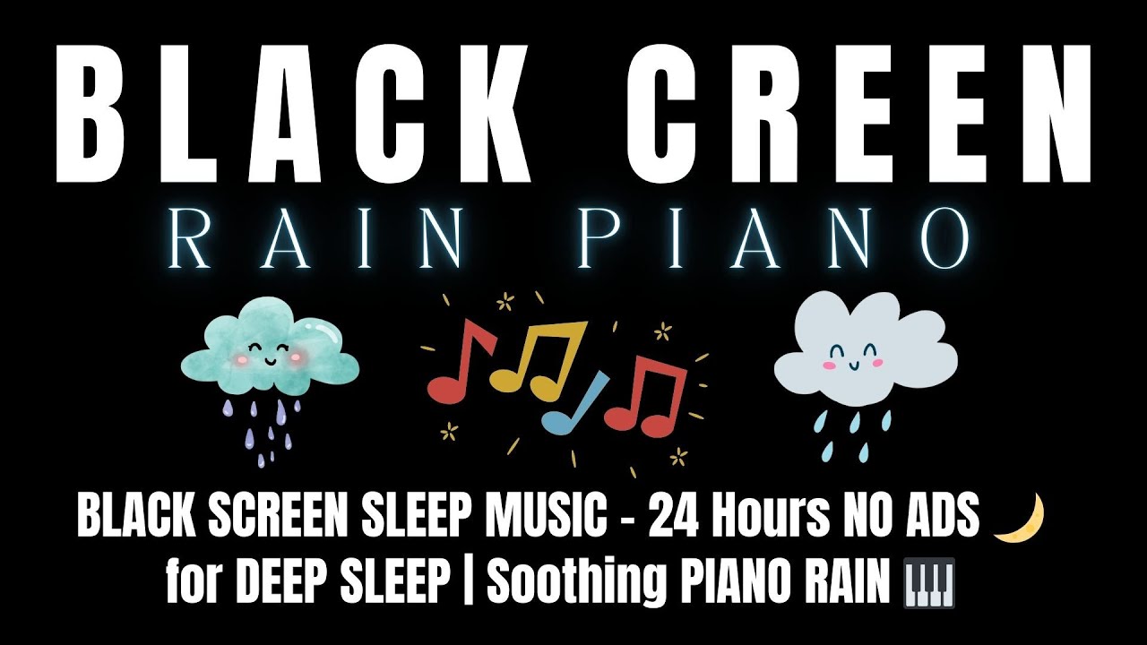 BLACK SCREEN SLEEP MUSIC - 24 Hours NO ADS 🌙 for DEEP SLEEP _ Soothing ...