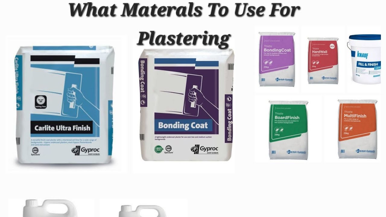 What Materals To Use For Plastering - YouTube