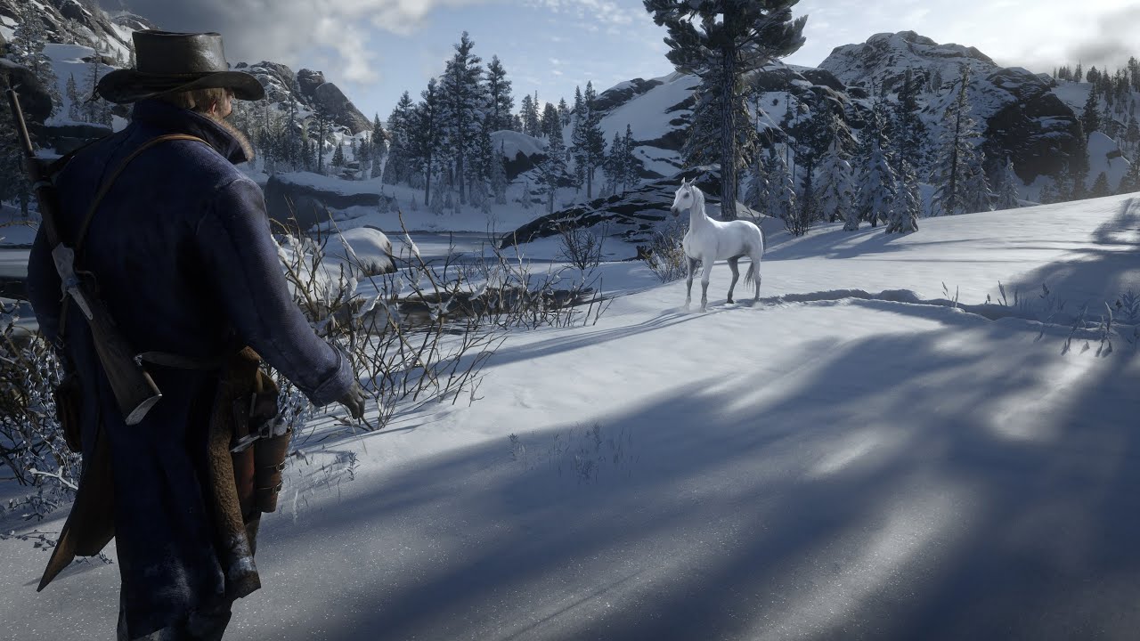 Slow Snow Ride To Nowhere RDR2 - YouTube