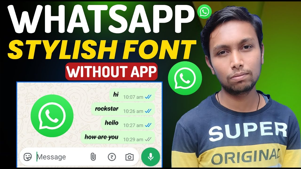 WhatsApp Stylish Typing Kaise Kare || WhatsApp Italic Font || WhatsApp ...