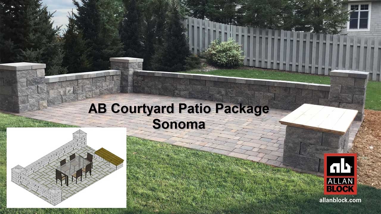 AB Courtyard Patio Package Sonoma - YouTube