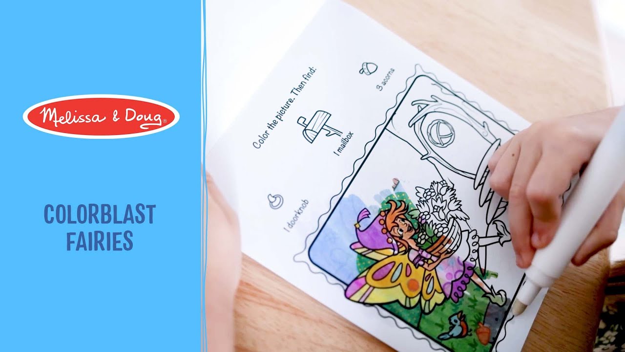 Melissa & Doug ColorBlast No-Mess Coloring Pad - Fairies - YouTube