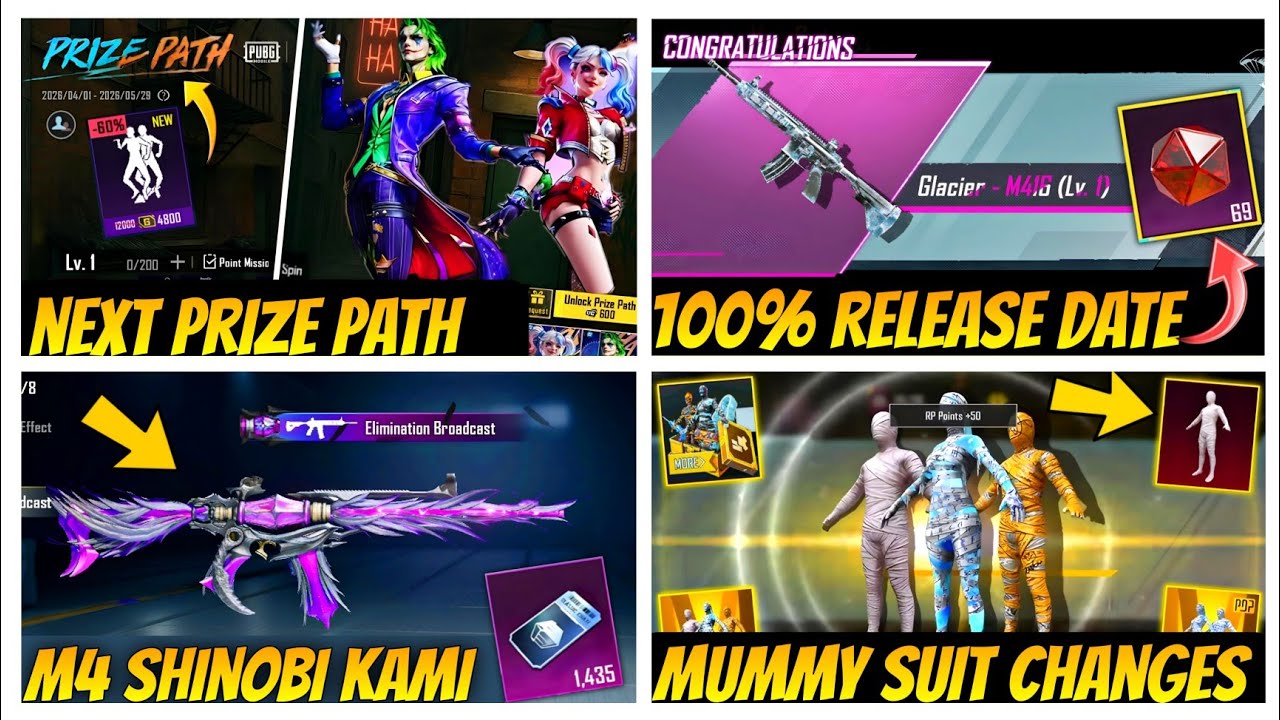 🔴SECRET | M416 GLACIER BACK | 100% RELEASE DATE | NEXT PRIZE PATH 3.9 ...