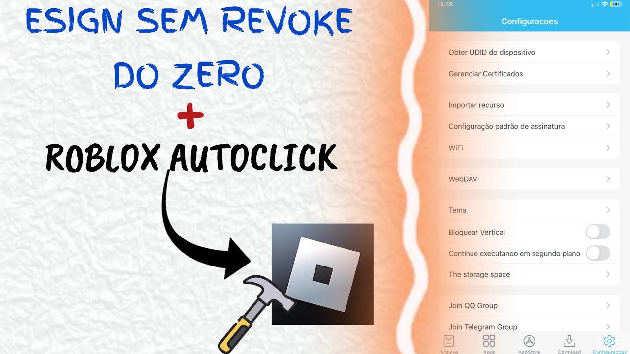 ESIGN SEM REVOKE DO ZERO🔥+ ROBLOX AUTOCLICK🔥 - YouTube