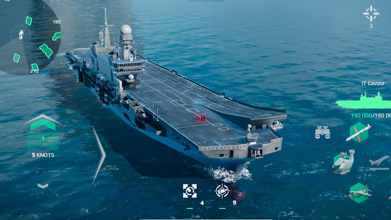 IT Cavour Aircraft Carrier of the Italian Navy preparing for War - YouTube