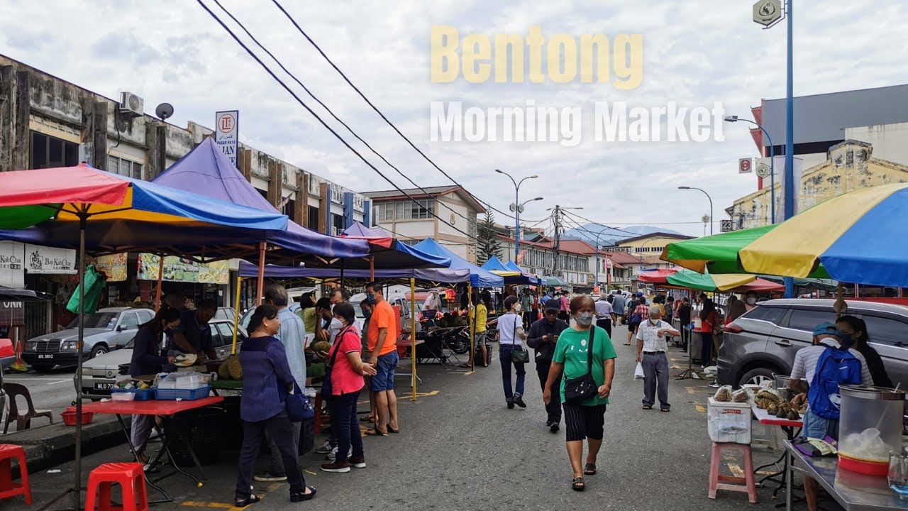 Bentong Morning Market Walk [Malaysia Walk] - YouTube
