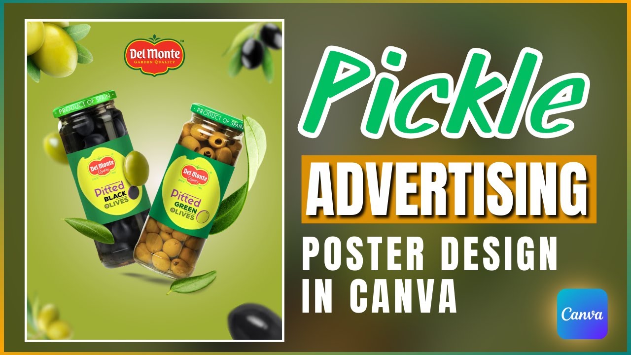 Pickle Advertising Manipulation Poster Design - (Canva Tutorial) - YouTube