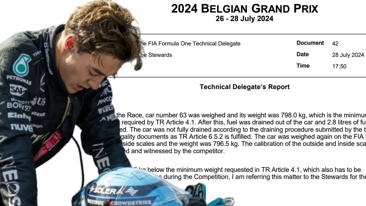 George Russell Disqualification Update - YouTube