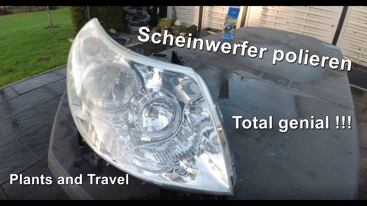 vergilbter Scheinwerfer. Polieren, ist das illegal ? - YouTube