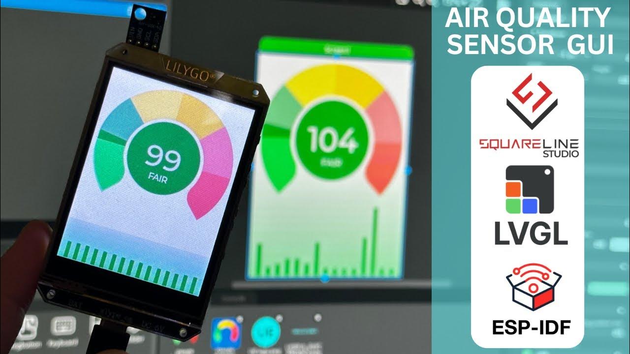 ESP32S3 LVGL SquareLine Studio Gauge and Chart Design - YouTube