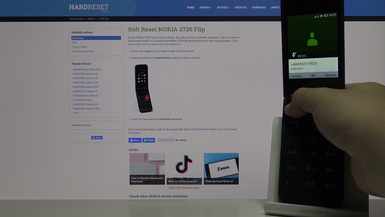 NOKIA 2720 Flip Incoming Call | Default Calling Screen - YouTube