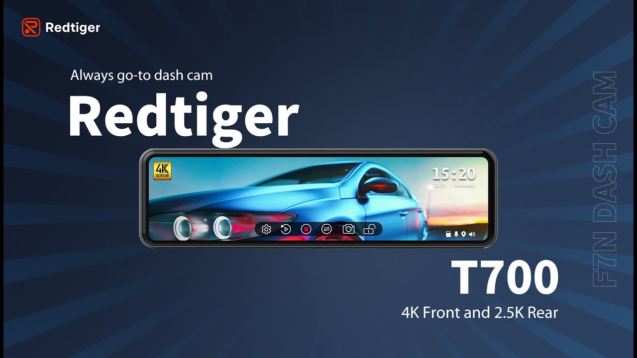 REDTIGER T700 Mirror Dash Cam - YouTube