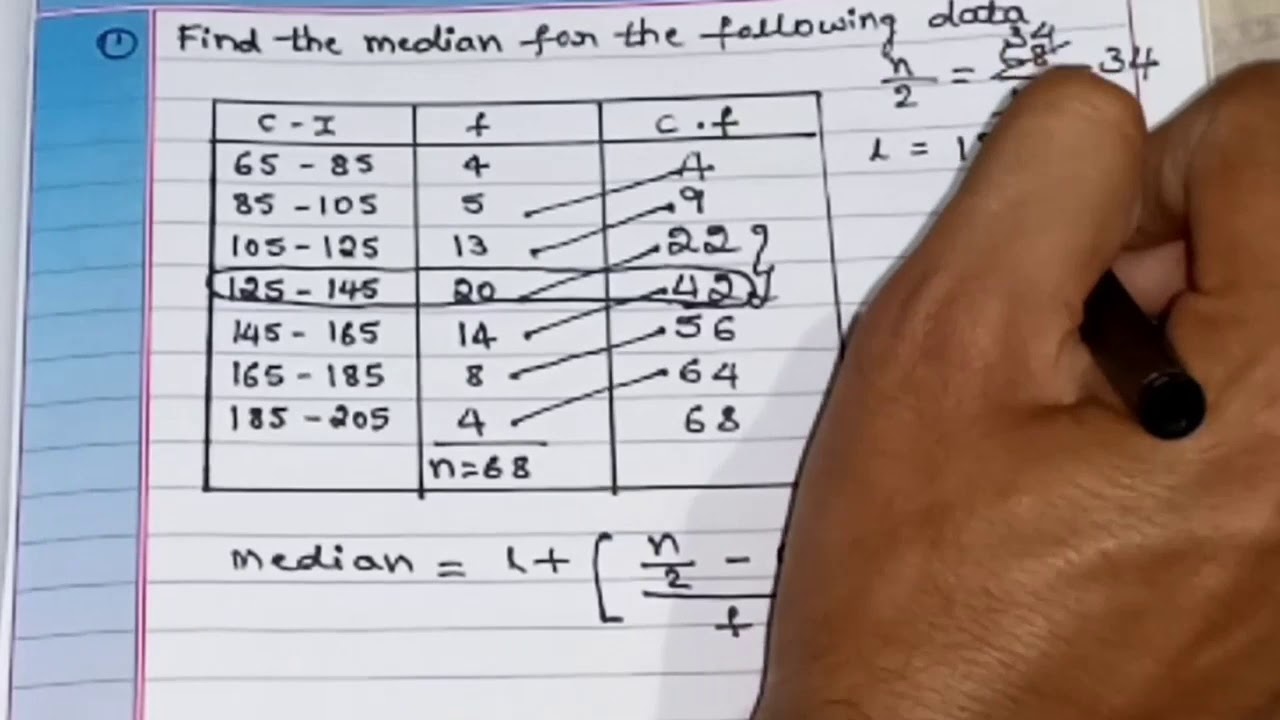 Finding the median with examples for to solve - YouTube