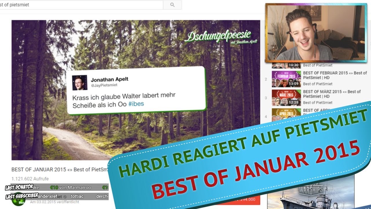 DER HARDI reagiert auf PIETSMIET | Best of Januar 2015 - YouTube