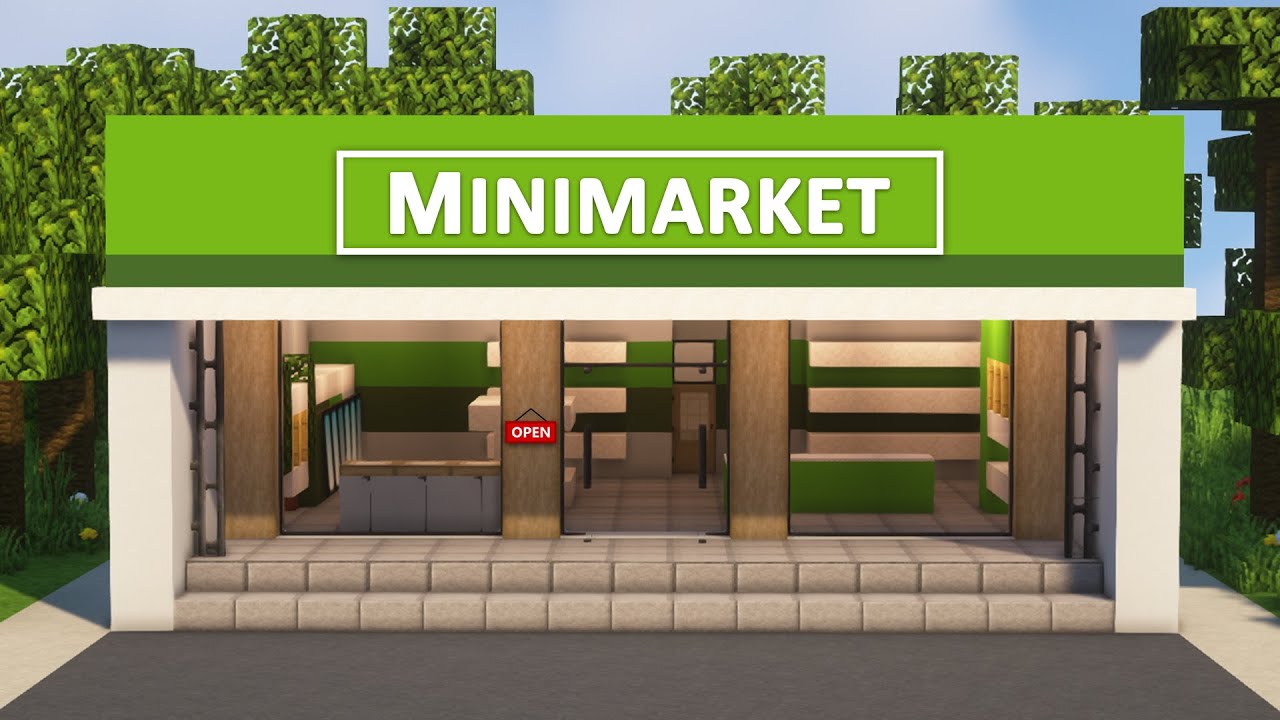 Tutorial Minecraft : Cara membangun Toko Serba Ada 🛒 - YouTube