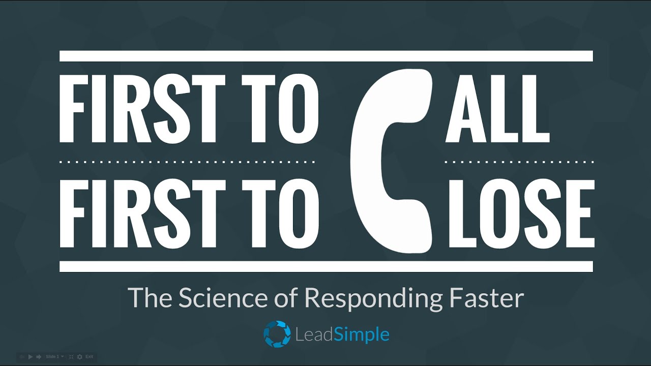 First To Call, First To Close: The Science of Responding Faster - YouTube