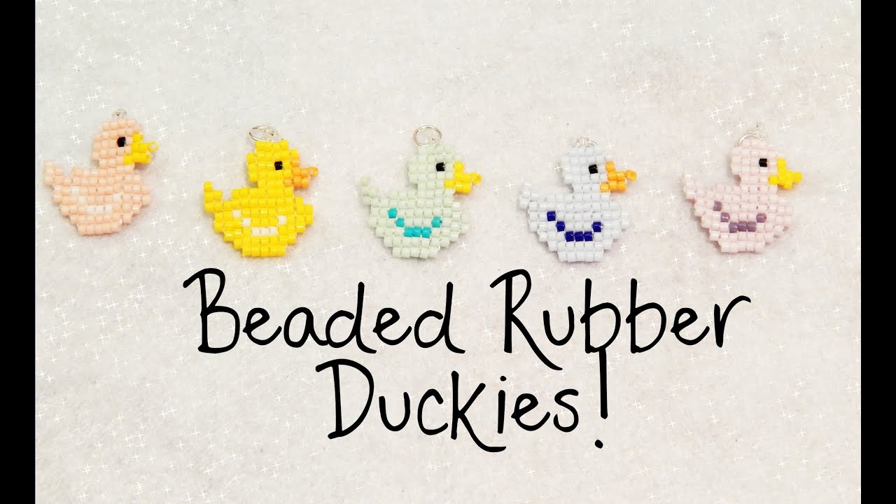 DIY Beaded Rubber Duck Square Stitch Charm Tutorial ¦ The Corner of Craft - YouTube