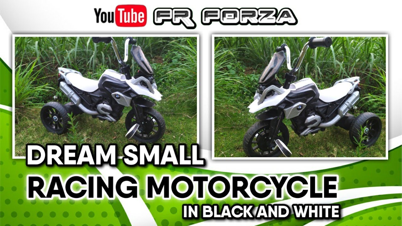 Small racing motorcycle in black and white - YouTube