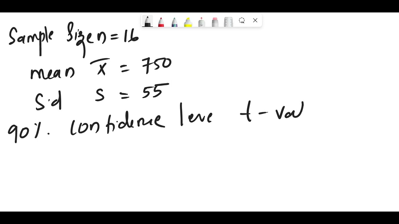 A Simple Random Sample 16 Items With A Sample Mean Of 750 Given A A Simple Random Sample 16 Items With A Sample Mean Of 750 Given A