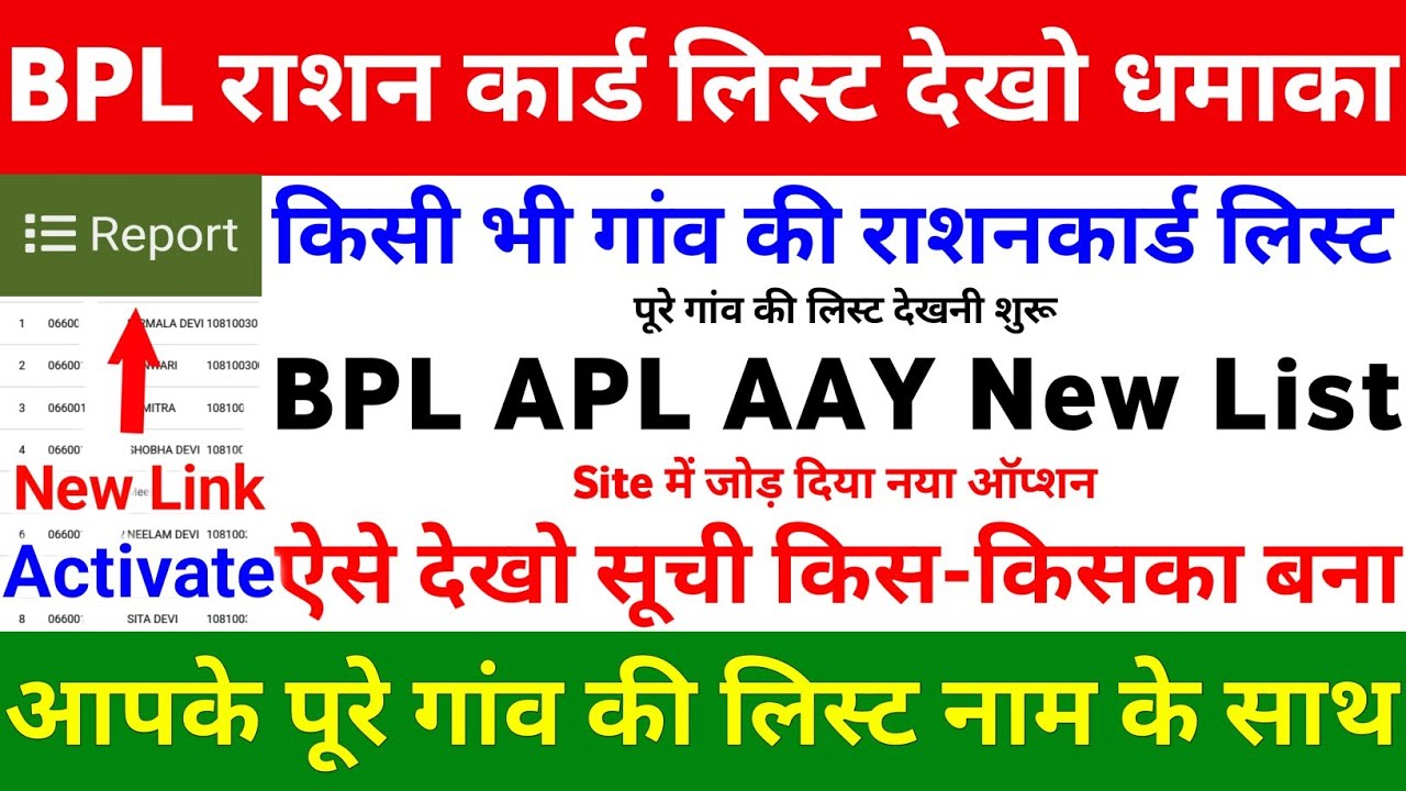 BPL APL AAY Ration Card New List Link Activate | Ration card list kaise ...