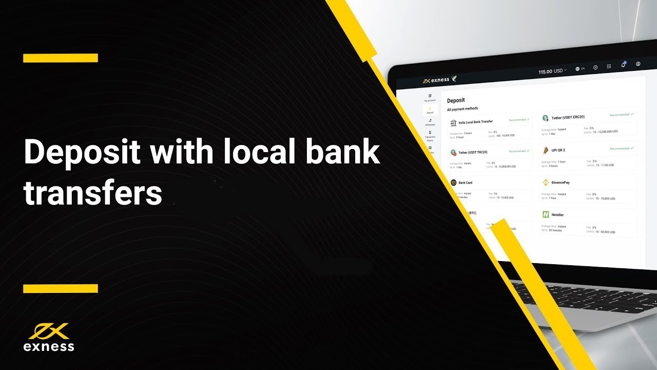 How To Deposit On Exness Website(Web Terminal) Using online Bank ...