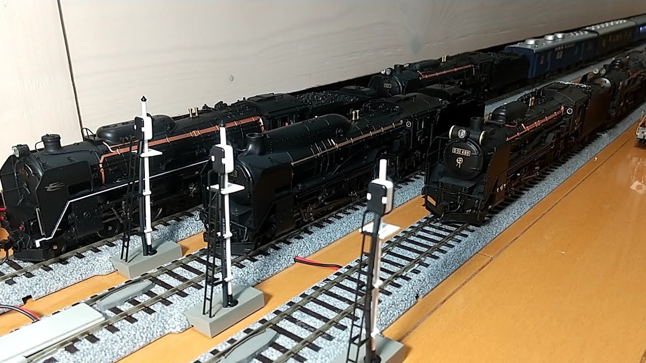 【鉄道模型】16番（HO）/2023年正月カンタムサウンドの響き!!D51 498＋C61 20重連旧型客車牽引、C62 2＋C62 3重連「急行ニセコ」牽引、D51 1貨物列車牽引 ...