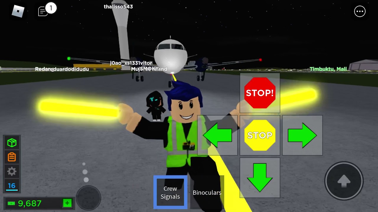 I became a ground crew worker and marshalling planes! (Roblox airplane ...